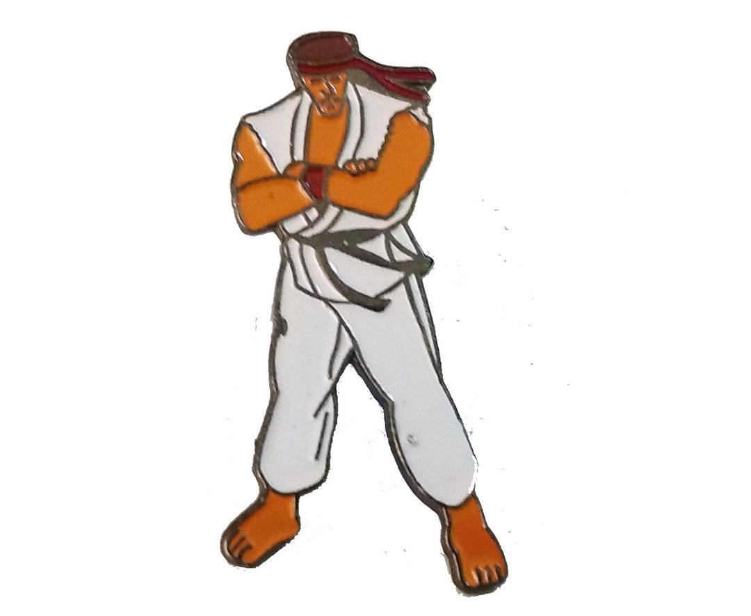 RYU Vintage Enamel Pin Lapel Badge Logo Nintendo SNES Street Fighter II ...