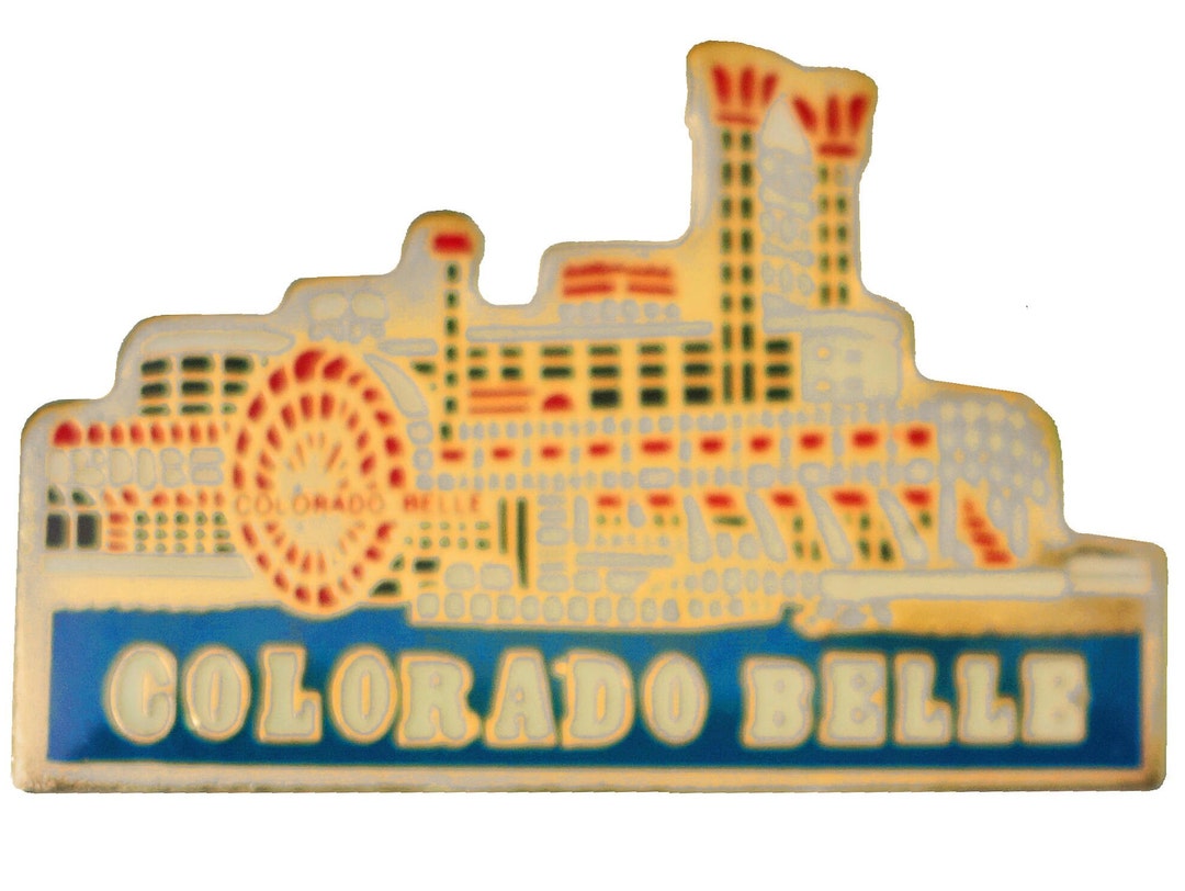 COLORADO BELLE Vintage Enamel Pin Lapel Badge Laughlin Nevada Paddle ...