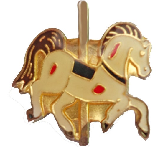 CAROUSEL HORSE Vintage Enamel Lapel Pin Badge Pinback - Etsy
