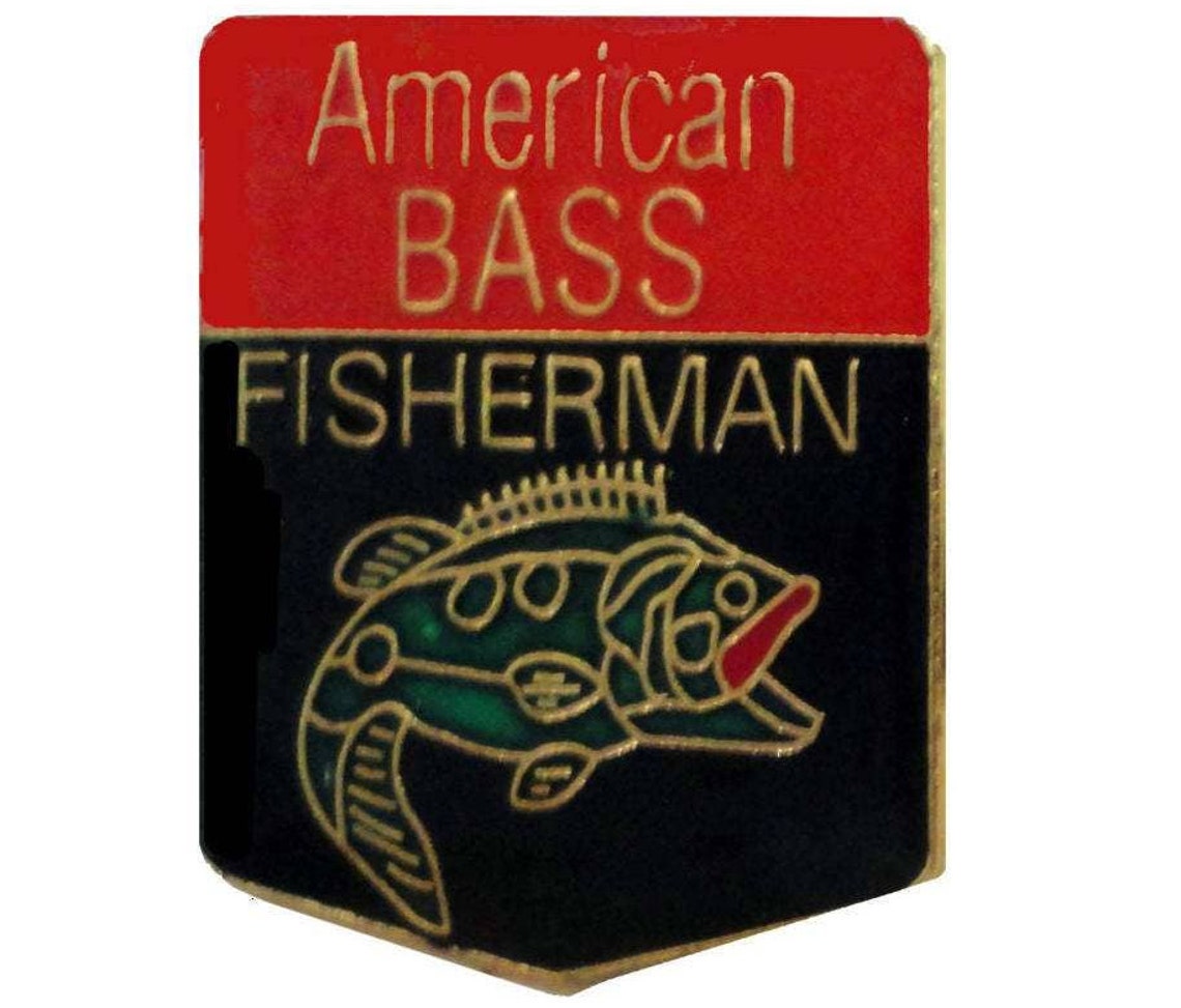 American BASS FISHERMAN Vintage Enamel Pin Lapel Badge Gift - Etsy