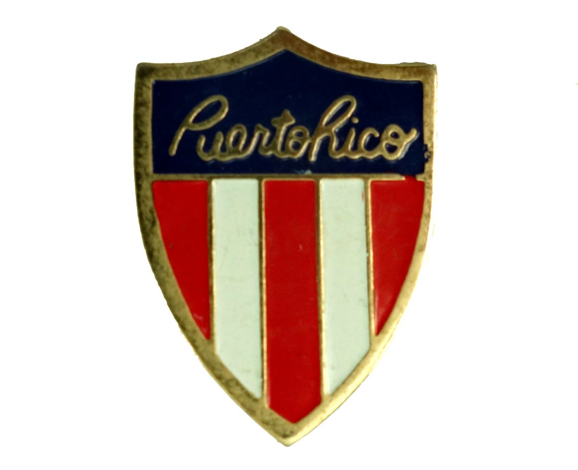PUERTO RICO Flag State Vintage Enamel Pin Lapel Badge Brooch | Etsy
