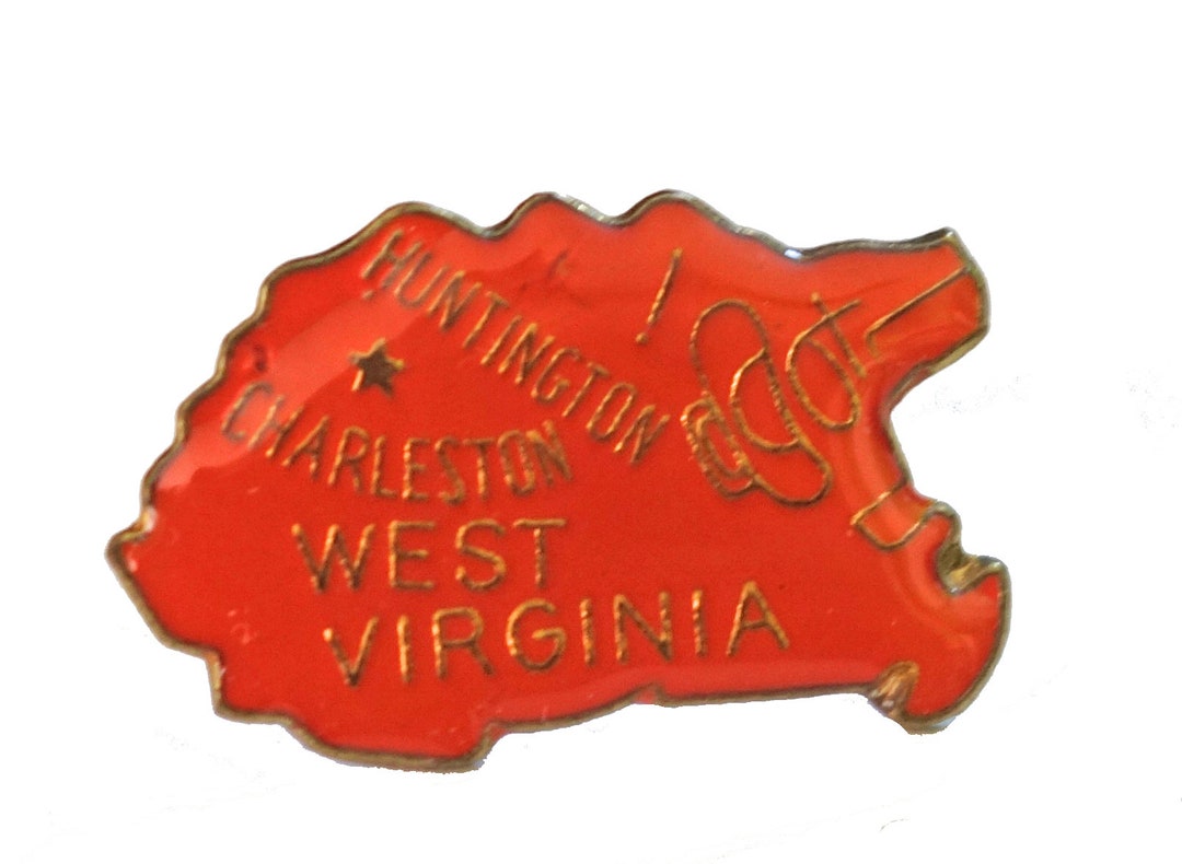 WEST VIRGINIA STATE Vintage Enamel Pin Lapel Badge Landscape Pinback - Etsy