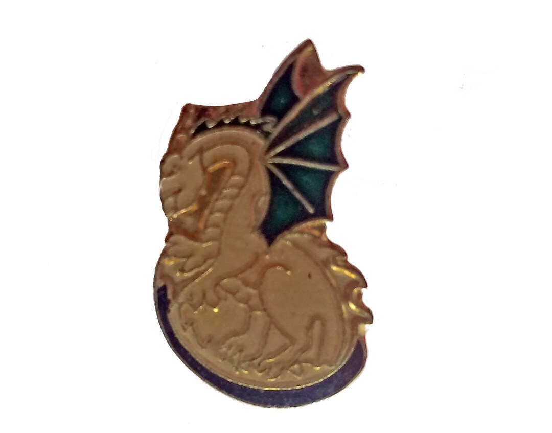 DRAGON Vintage Enamel Pin Lapel Badge Pinback - Etsy