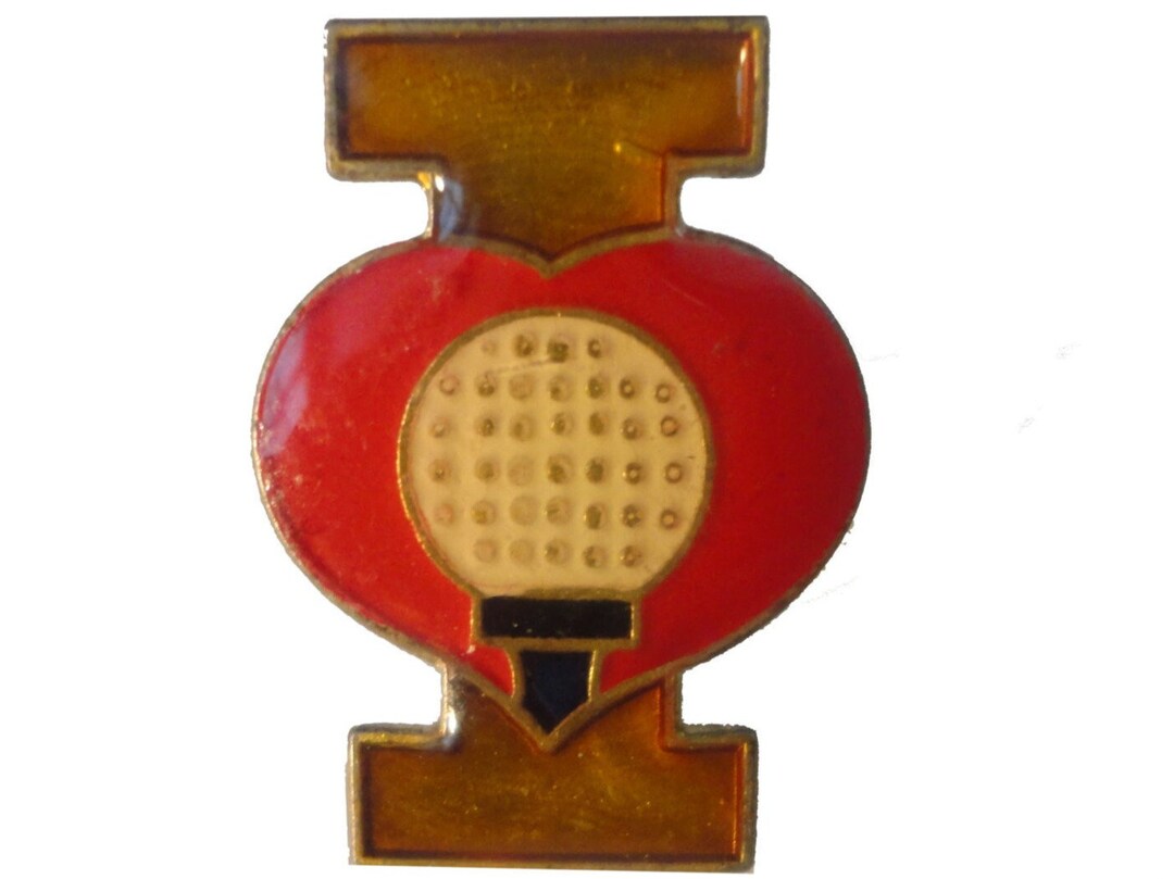 I LOVE GOLF Vintage Enamel Pin Lapel Badge Pinback - Etsy