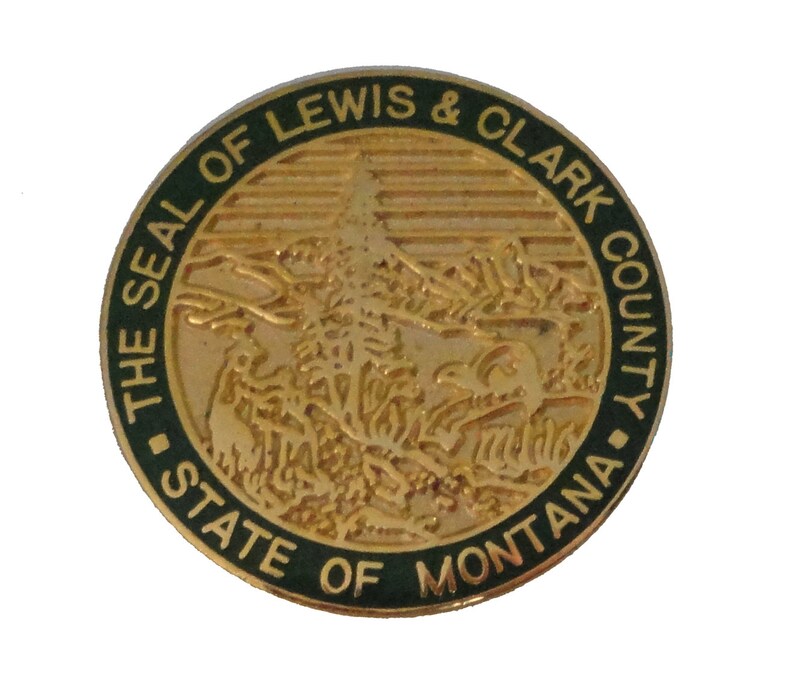 Seal of Lewis & Clark County MONTANA STATE Vintage Enamel Pin - Etsy