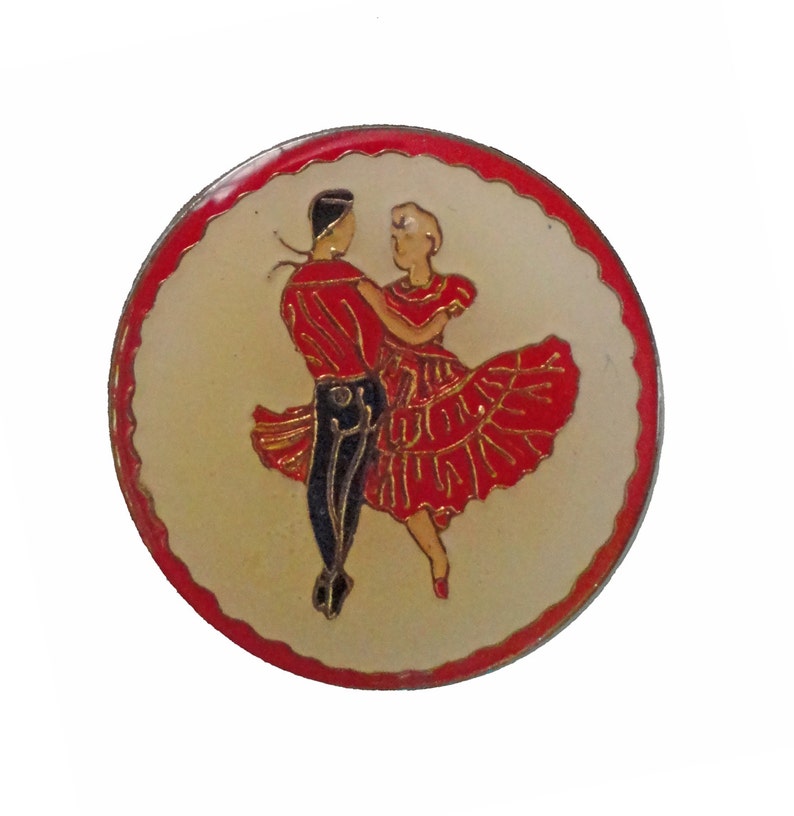 DANCE vintage enamel pin lapel badge brooch gift flamenco | Etsy