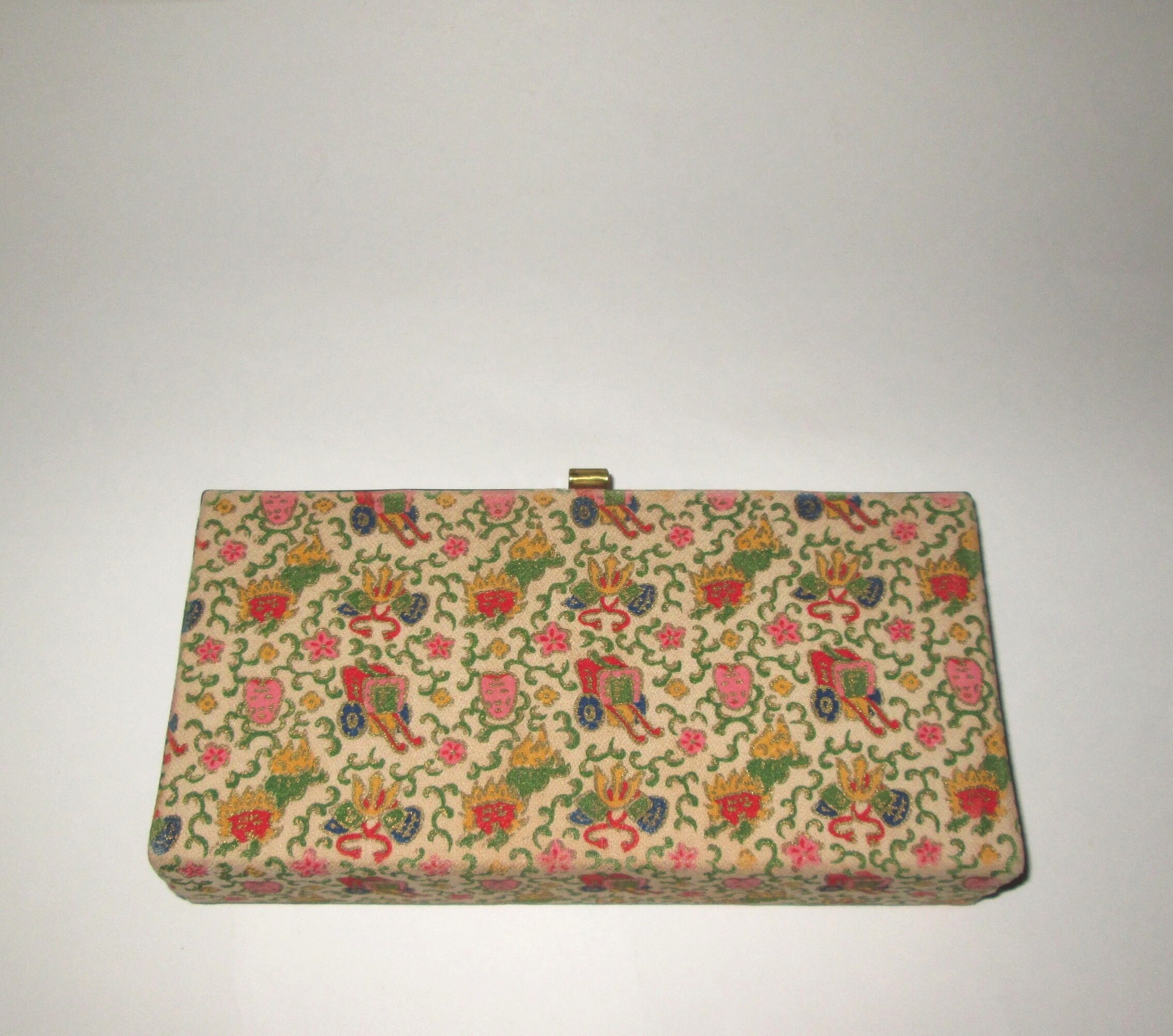 Vintage 1950s Novelty Print Purse With Rickshaw & Animal Design by ...