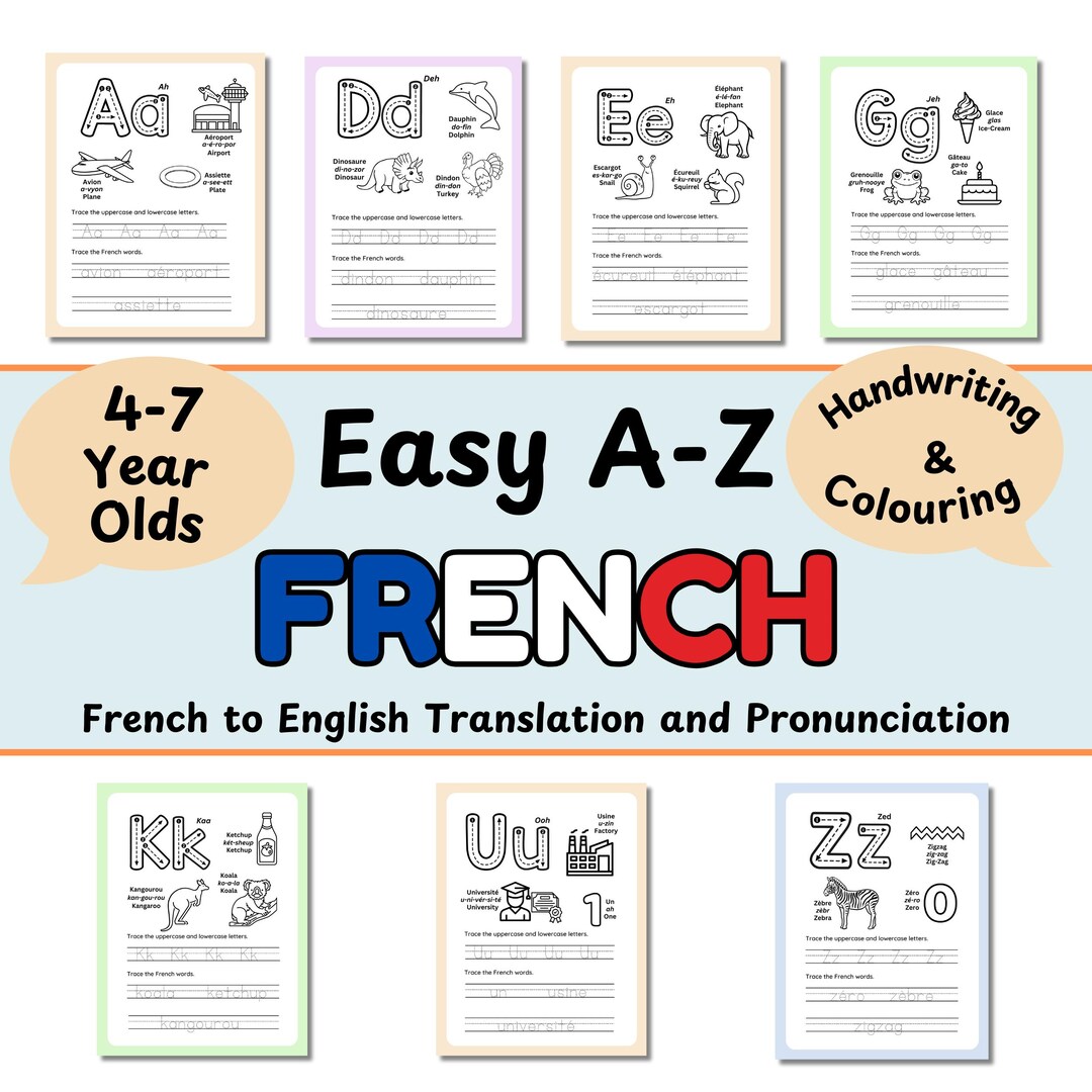 Feuilles d'exercices pour apprendre l'alphabet français : prononciation ...
