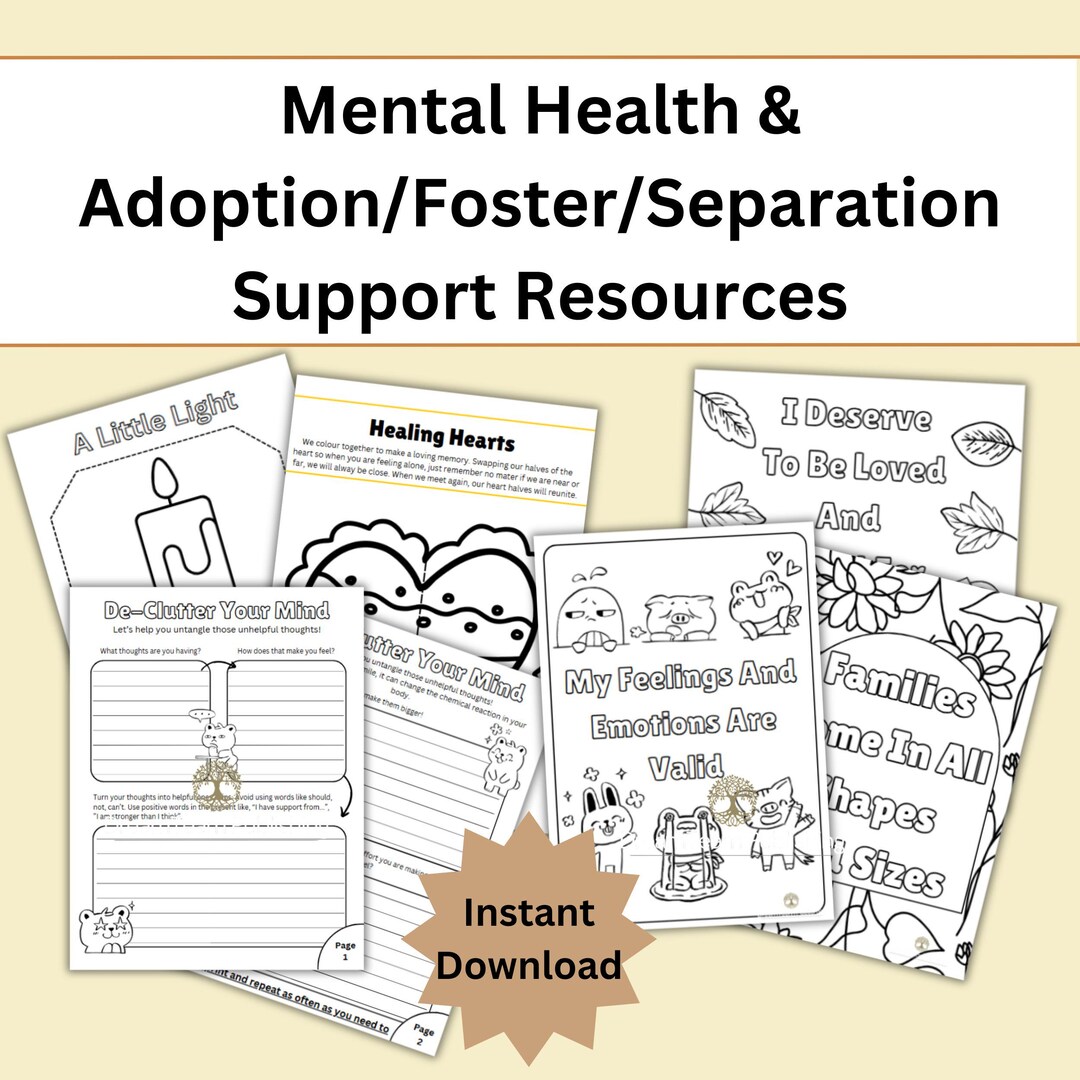 Mental Health & Adoption/foster Support Resources, Digital Download ...