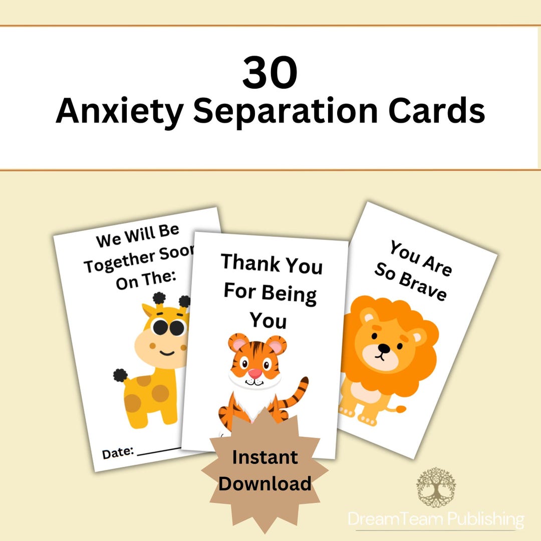 30 Separation Cards, Anxiety, Different Homes, Divorce Support ...
