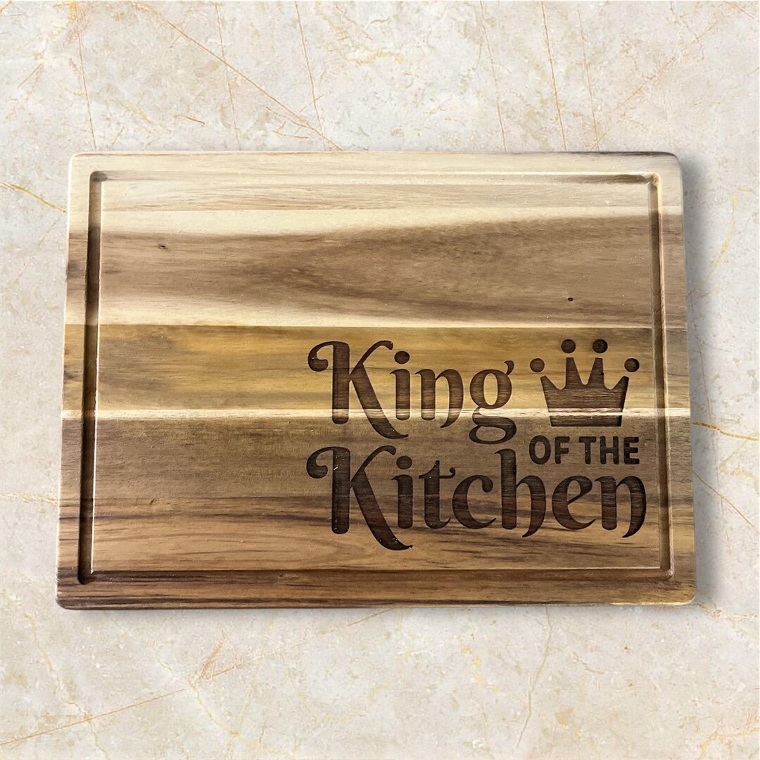 King of the Kitchen- arcadia Wood Cutting Board/serving Tray With Multi ...