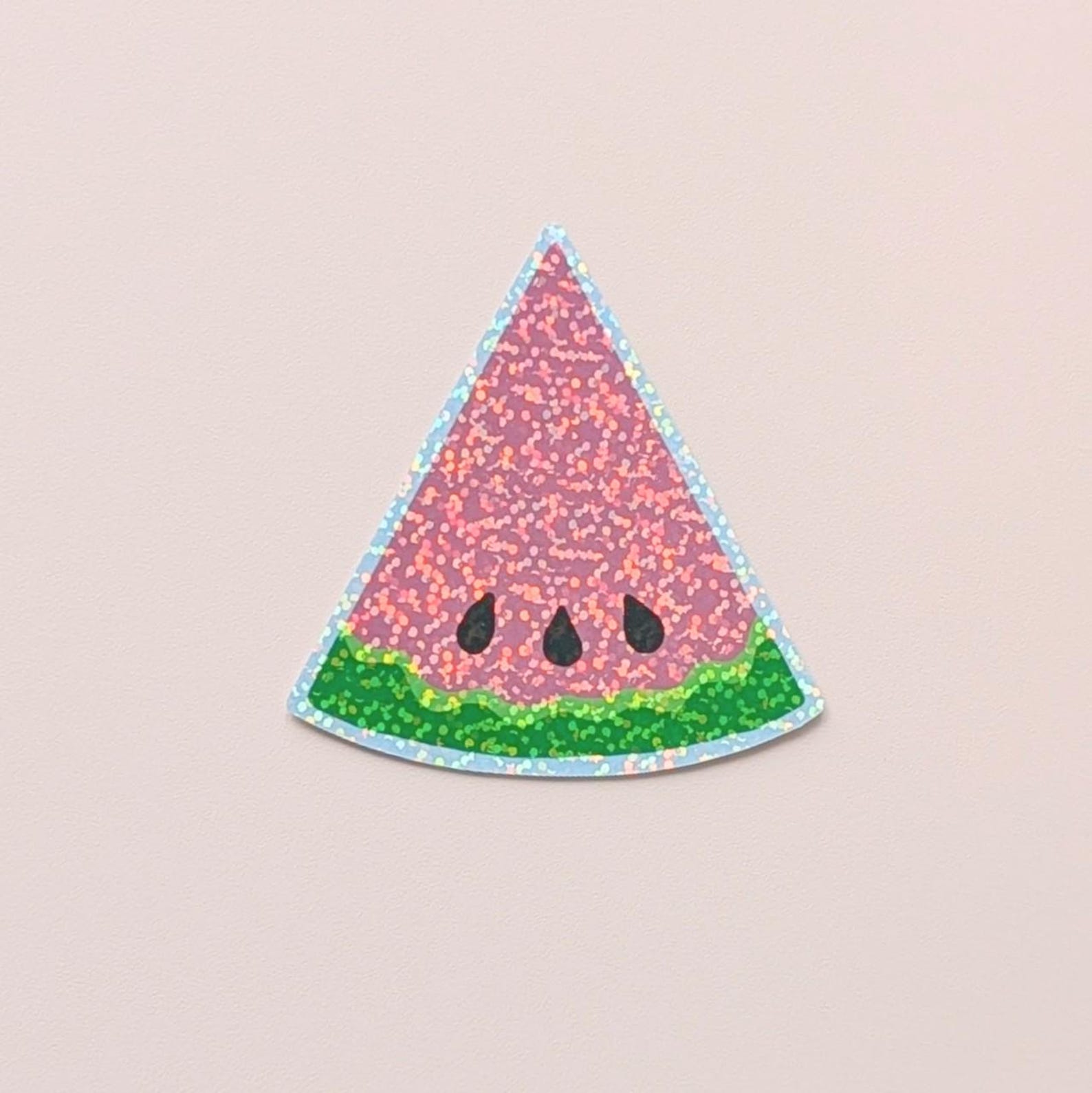 Watermelon Glitter Holographic Vinyl Sticker: Summer Sparkle - Etsy