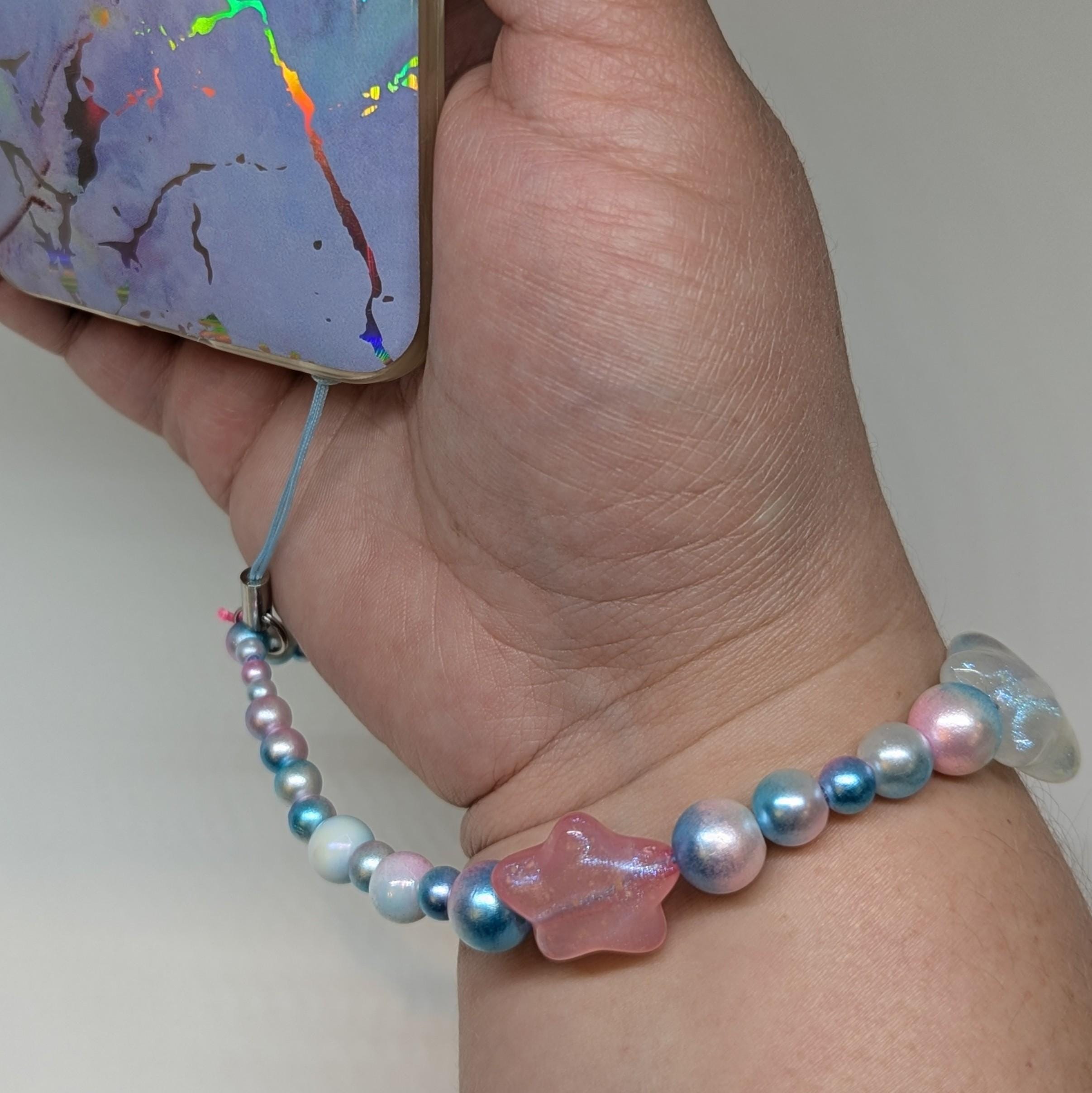 Transgender Pride Flag Phone Wrist Strap | Beaded Wrist Strap, Pride ...
