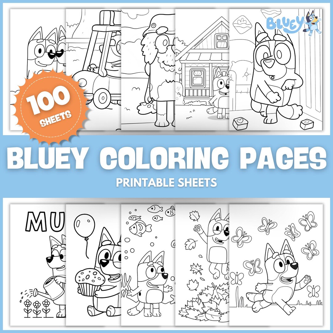 100 Blue Dog Coloring Pages, Blue Dog Coloring Book | Printable Blue ...
