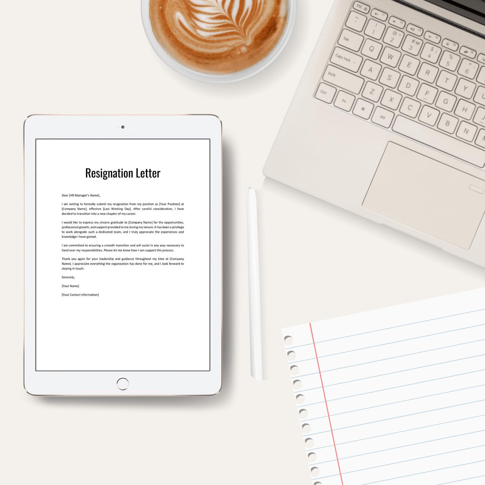 Editable Resignation Letter Template | MS Word, Google Docs, PDF ...