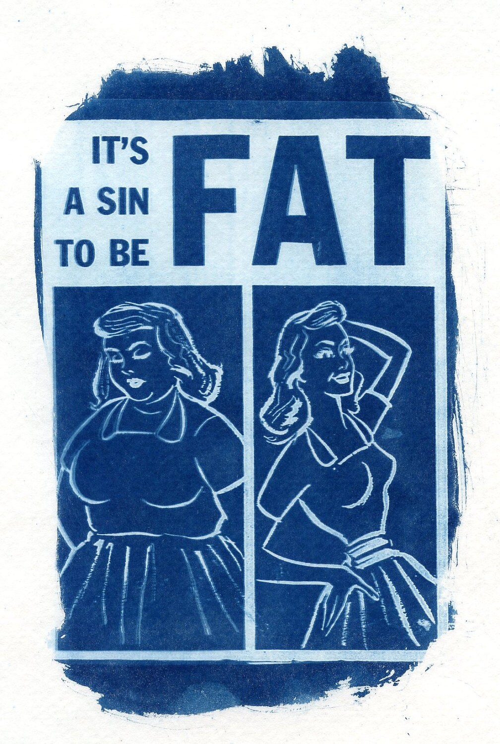 Cyanotype, Blue Print, Fat, Funny Fat, Cyanotypes, Sun Print ...