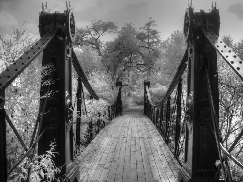 Steam Punk Victorian Bridge Forest Park, Fine Art Photography, Black ...