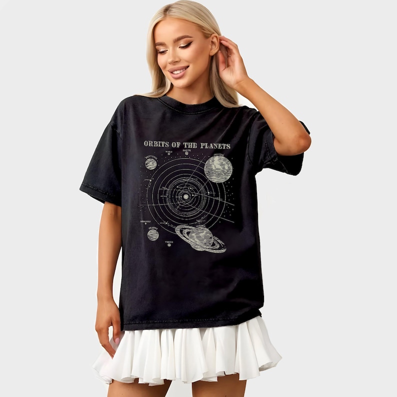 Vintage Orbits of the Planets T-shirt, Astronomy Lover Gift, Solar ...