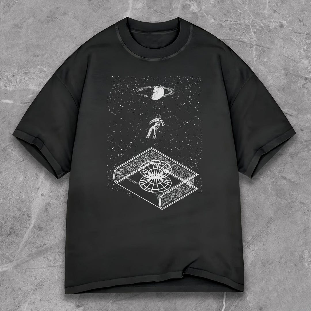 Astronaut in Space Graphic Tee, Movie Cosmic T-shirt, Unique Space Art ...