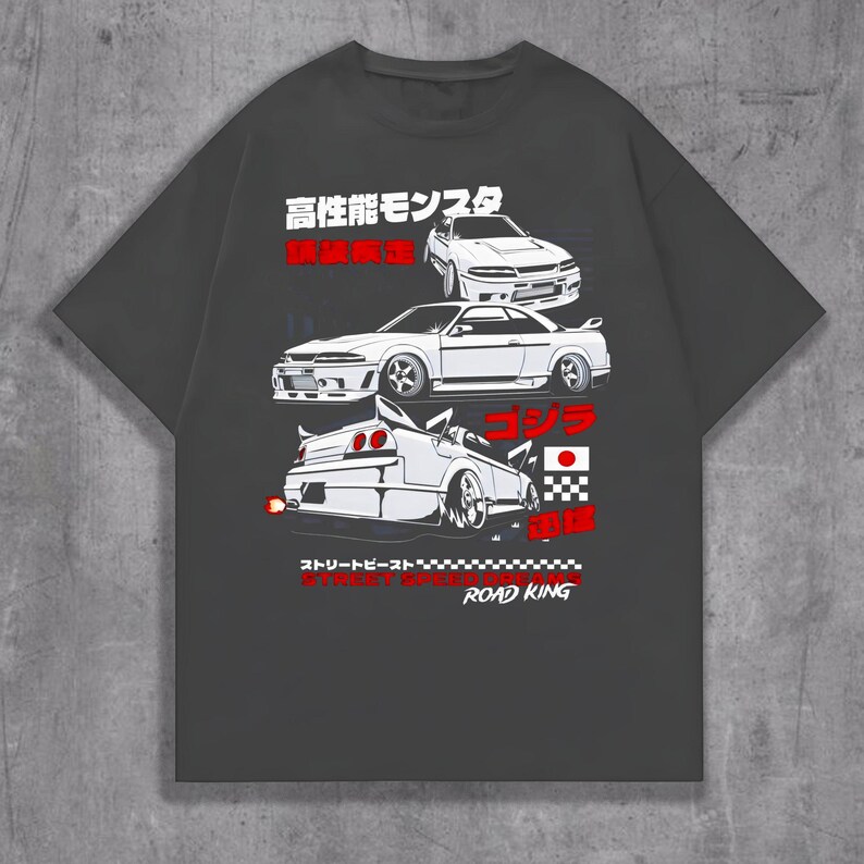 Japanese Car Street Racing Graphic Tee, Classic JDM Inspired Art, Drift ...