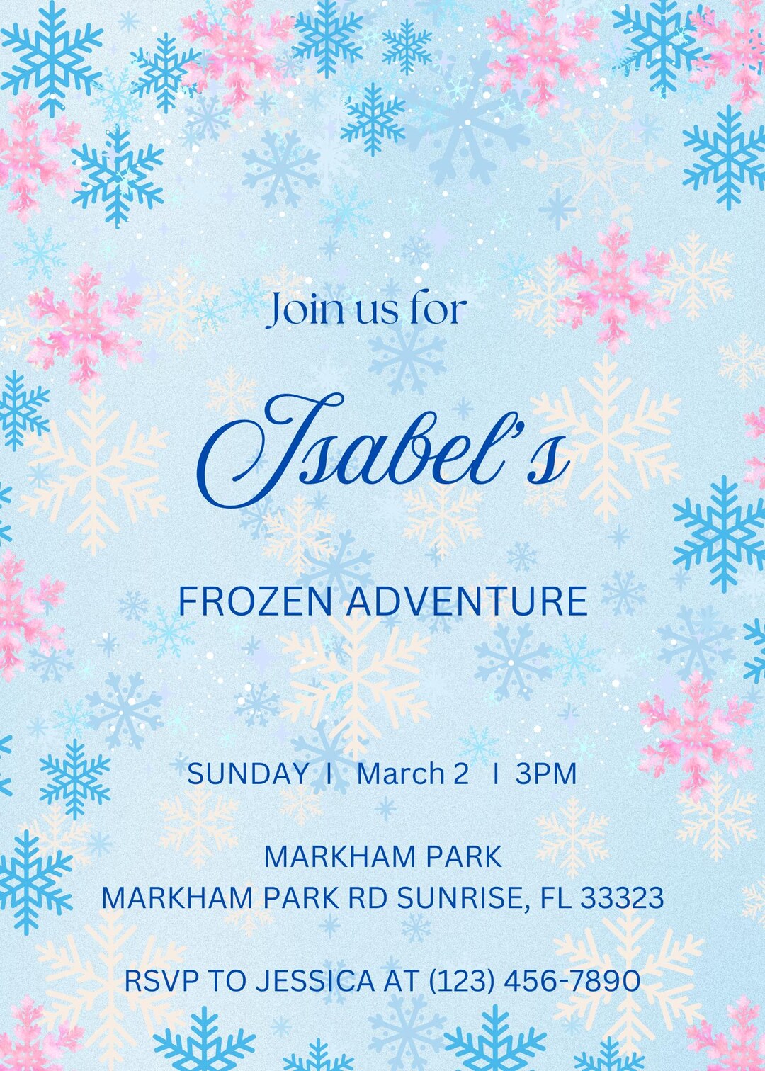 Frozen Adventure Template Invitation, Frozen Invitation, Frozen ...