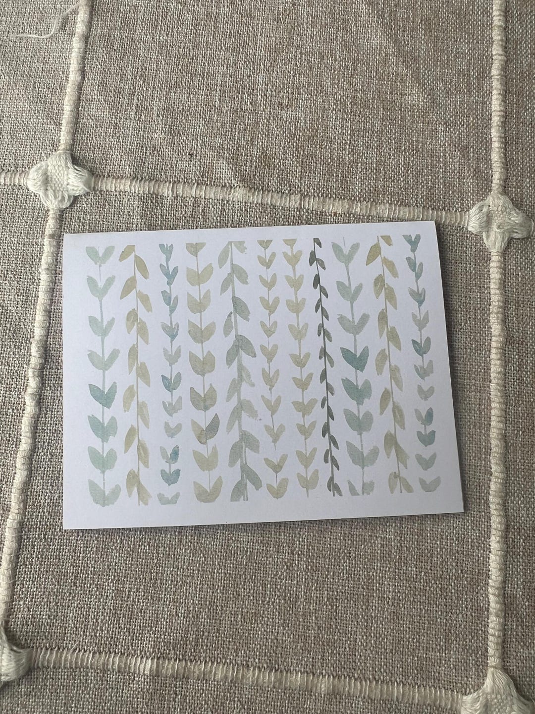 Leafy Lines Greeting Card | Printable Watercolor Thank You Card - Etsy