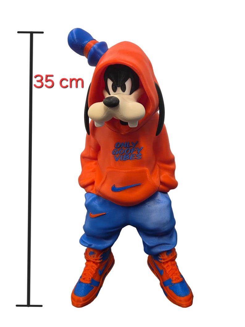 Large 350mm Disney Goofy Hoodie Nike "only GOOFY Vibes" 3D Printed ...