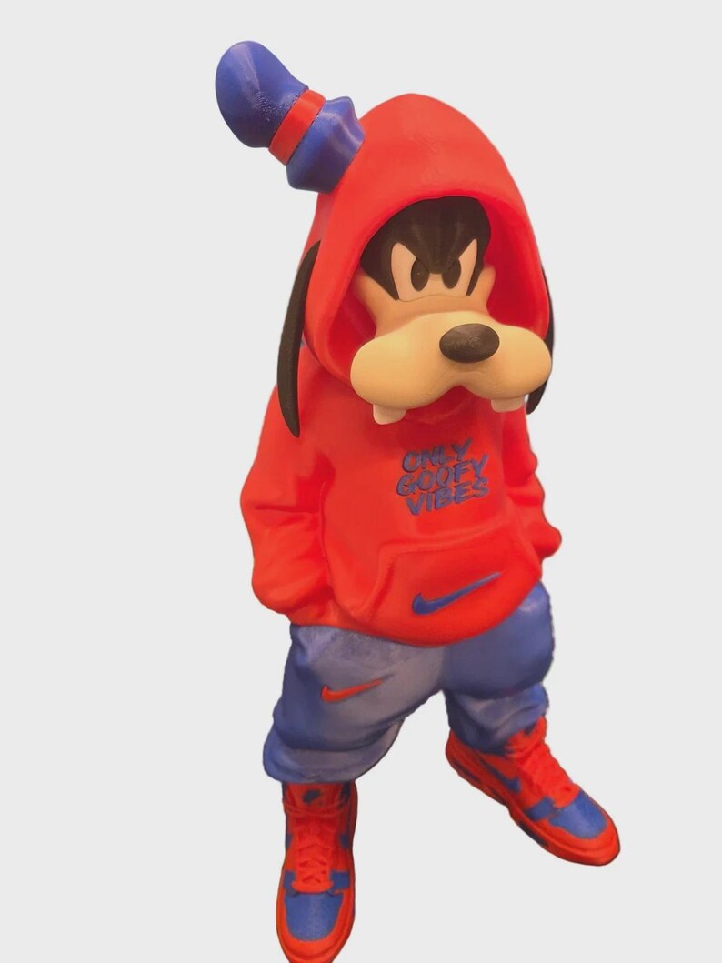 Large 350mm Disney Goofy Hoodie Nike "only GOOFY Vibes" 3D Printed ...