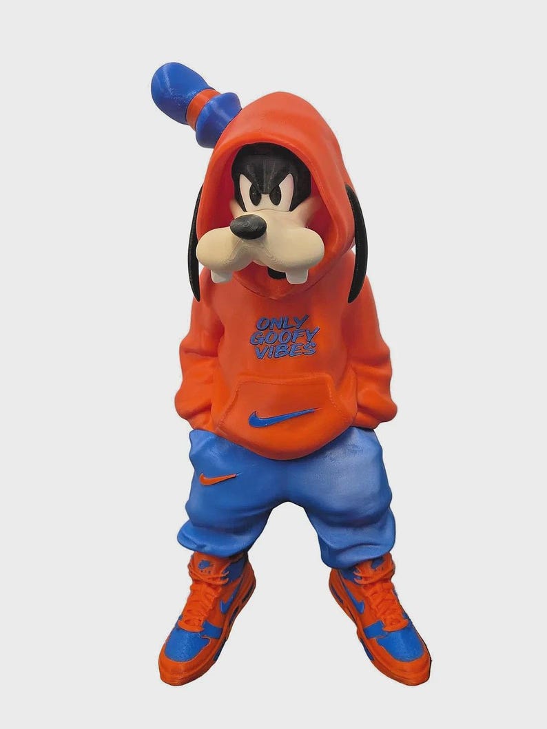 Large 350mm Disney Goofy Hoodie Nike "only GOOFY Vibes" 3D Printed ...