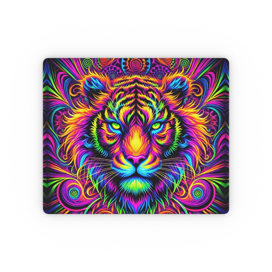 Vibrant Tiger Mouse Pad, Colorful Desk Accessory for Gamers, Office ...
