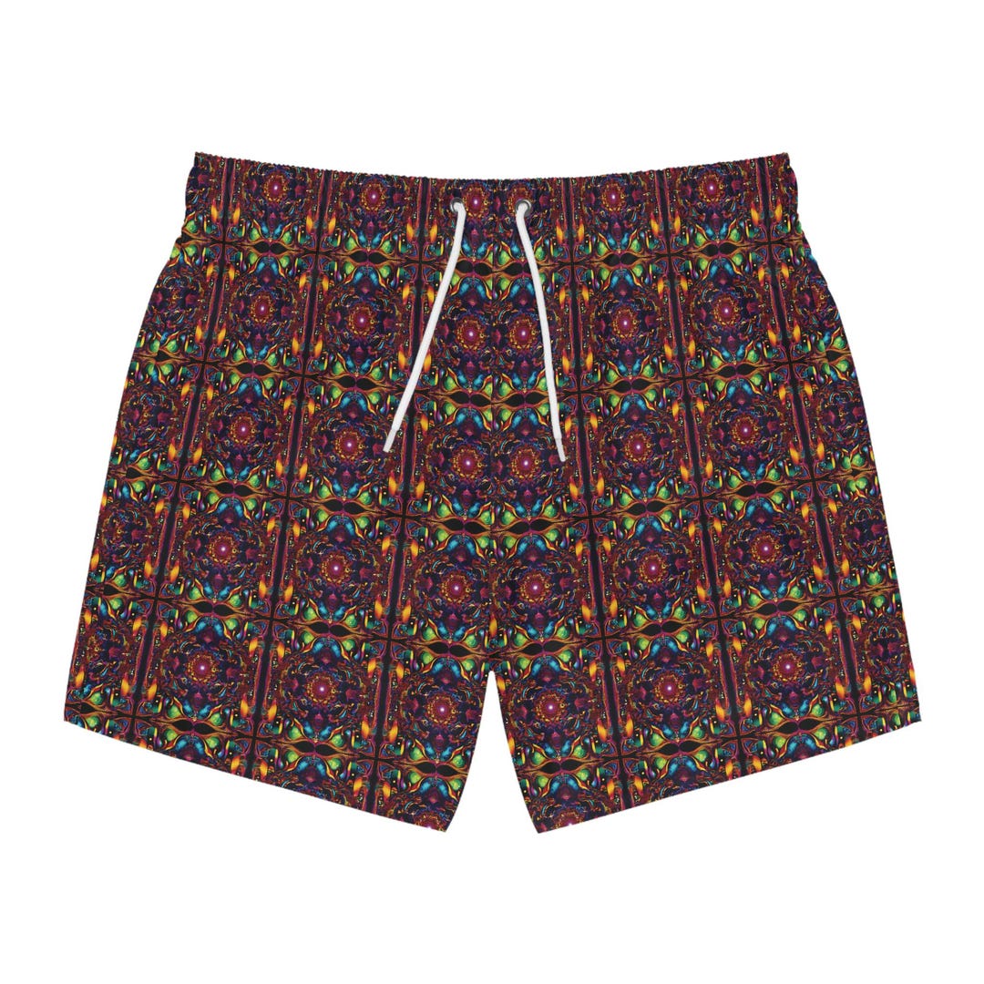 Vibrant Floral Swim Trunks, Colorful Polyester Beach Shorts - Etsy