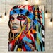 Indigenous Women Potrait Abstract Canvas Wall Art, Native American ...
