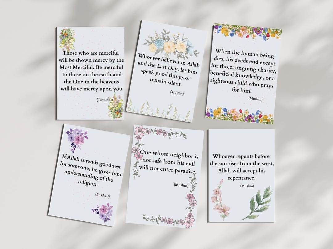 36 Hadith Cards Digital Download | Islamic Reminder Cards | Ramadan ...