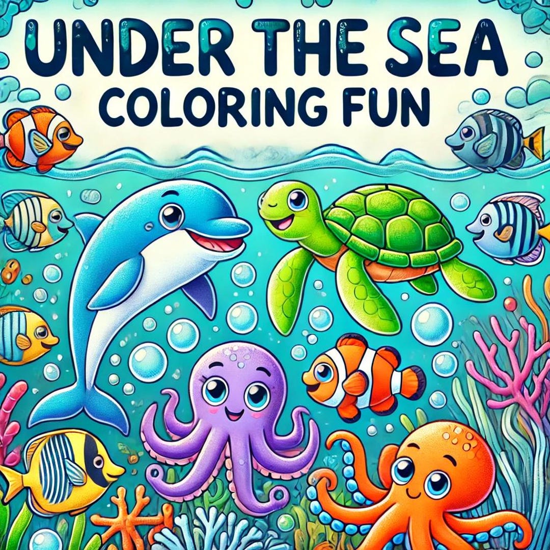 Under the Sea Coloring Fun. Find 7 Interesting Sea Animals to Color ...