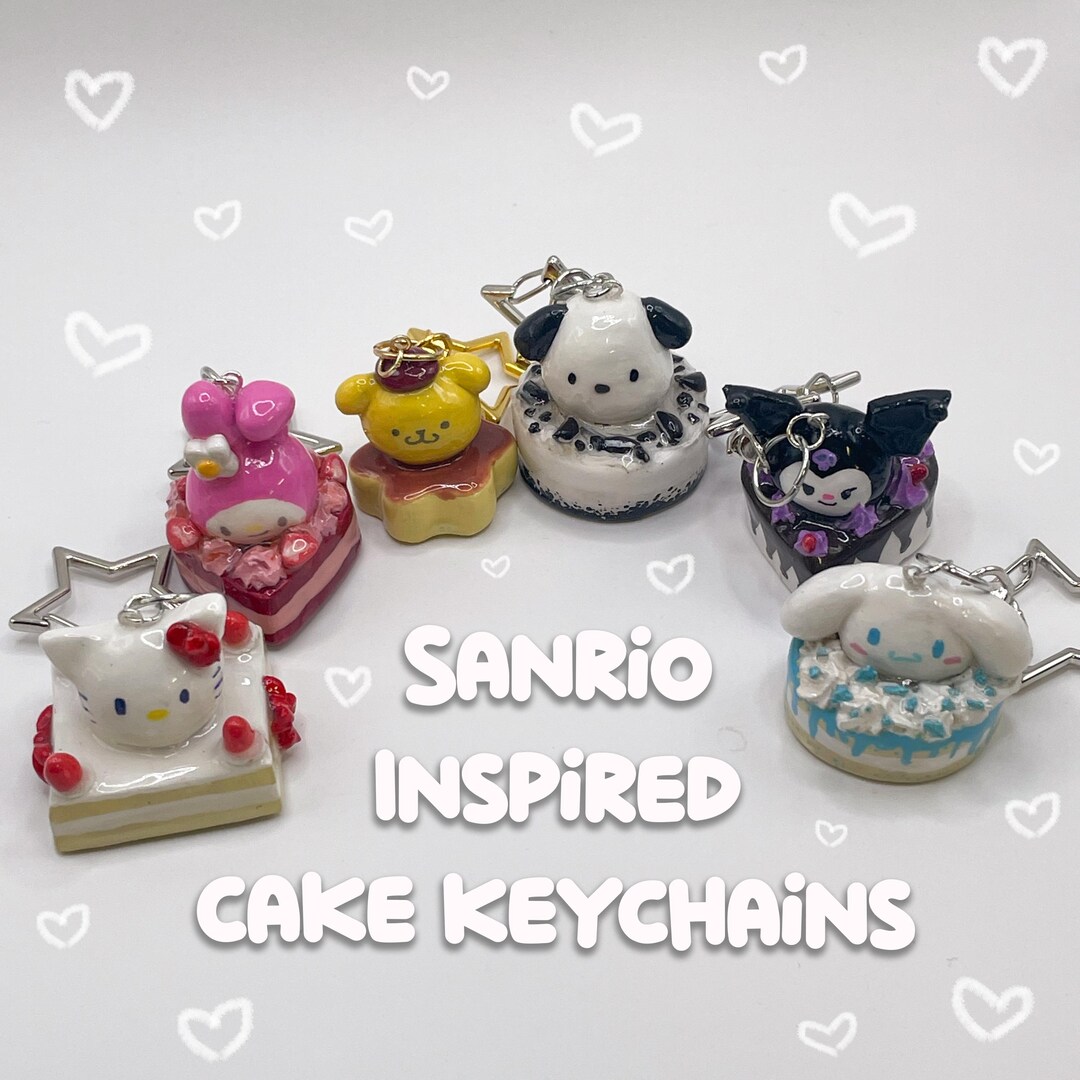 Sanriocore Inspired Cakes and Desserts | Handmade Clay Keychain - Etsy