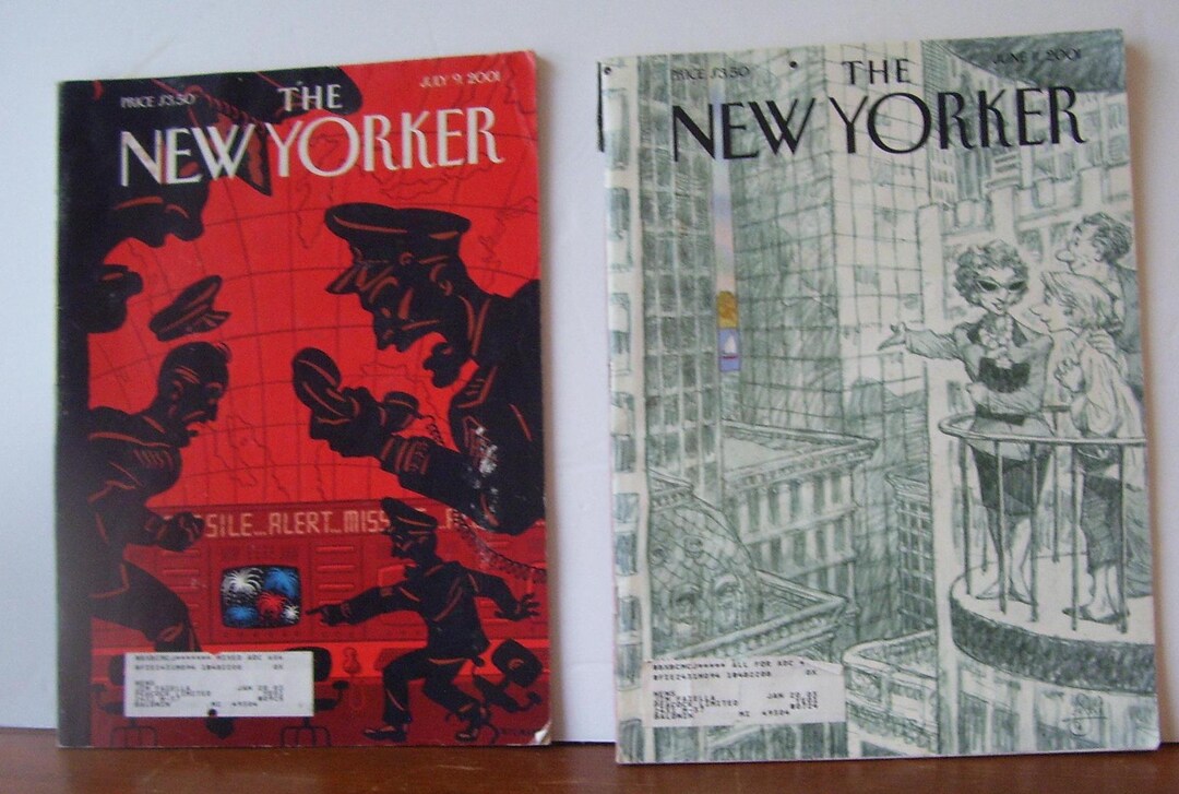 2 the New Yorker Vintage Magazines, June 11, 2001 and July 9th, 2001 ...
