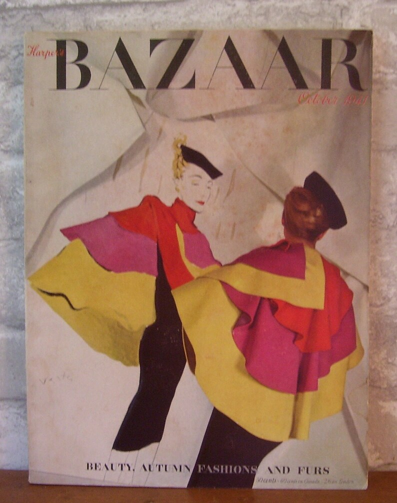 Harper's Bazaar Magazine October, 1941 - 154 Pages Complete Magazine ...