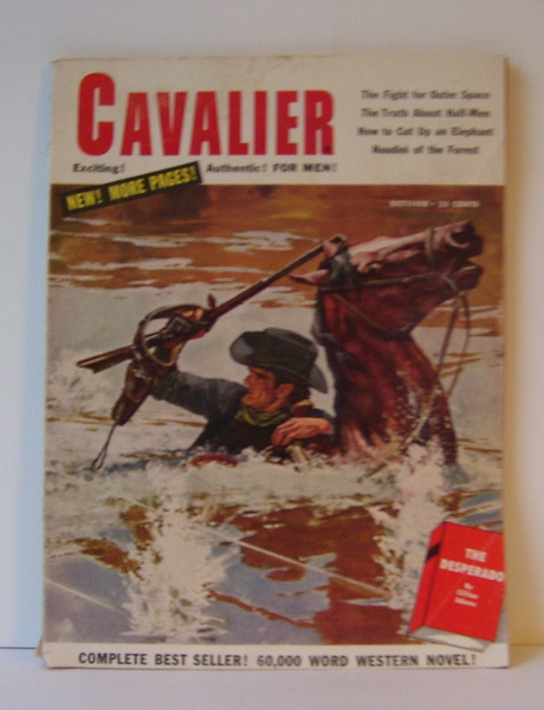 Vintage Cavalier Magazine - Authentic for Men - Dated Oct. 1954 ...