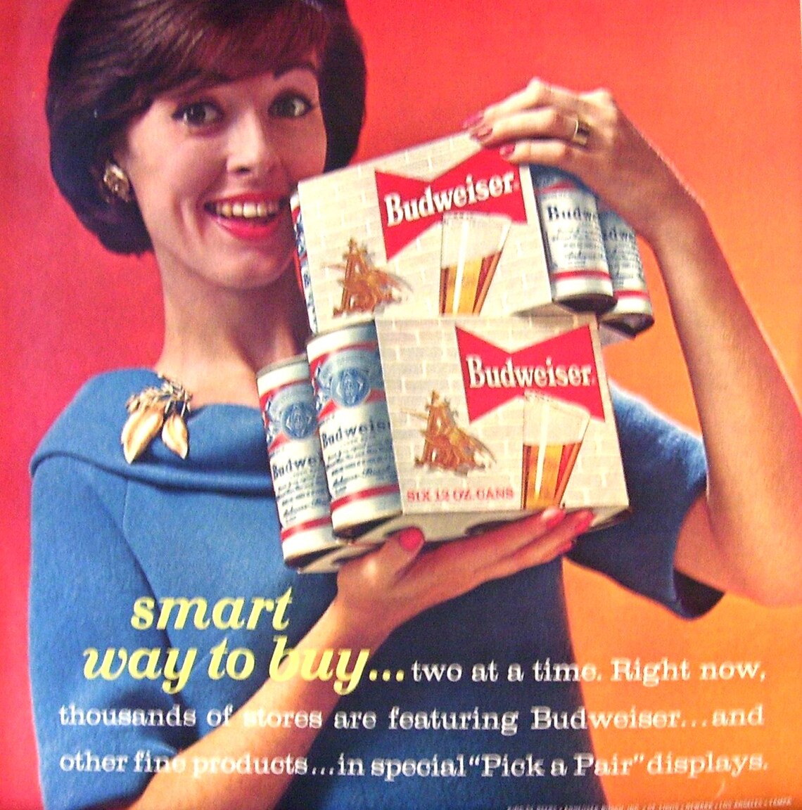 Vintage Budweiser Beer Magazine Page Ad 1967, Pick a Pair, King of ...