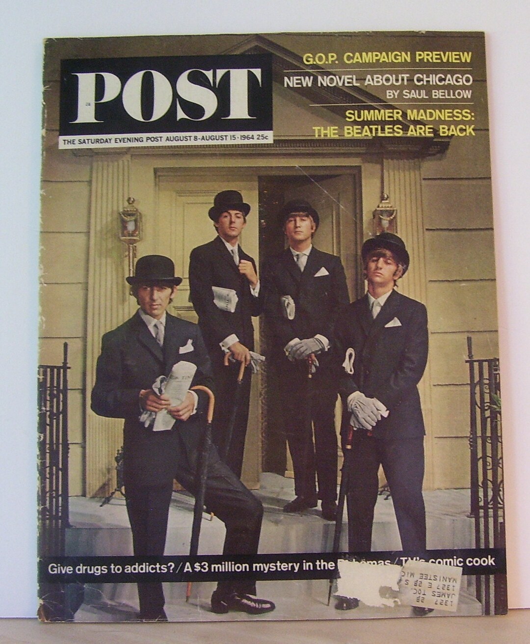 1964 the Saturday Evening Post the Beatles Are Back/ Complete Magazine ...