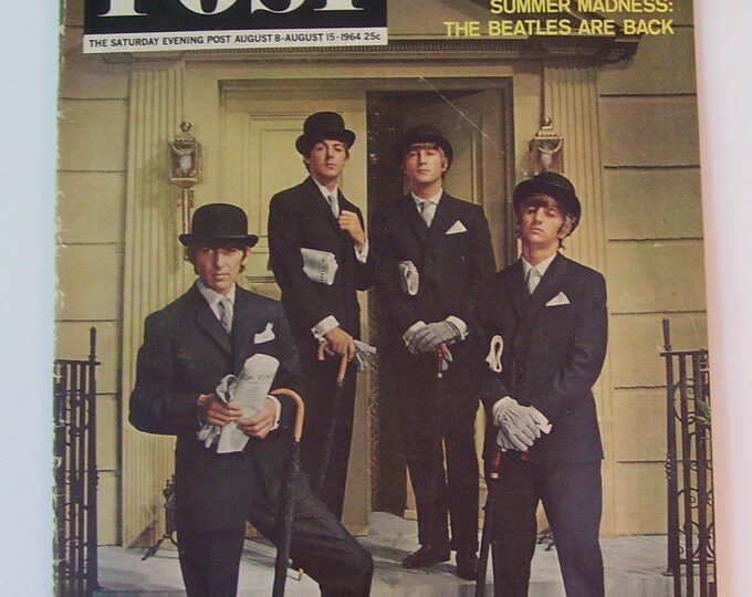 1964 the Saturday Evening Post the Beatles Are Back/ Complete Magazine ...