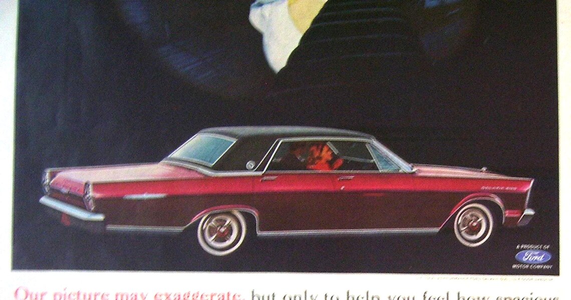 1965 4 Door Ford Magazine Page Ad, Ford Galaxie Hardtop, Man Cave ...