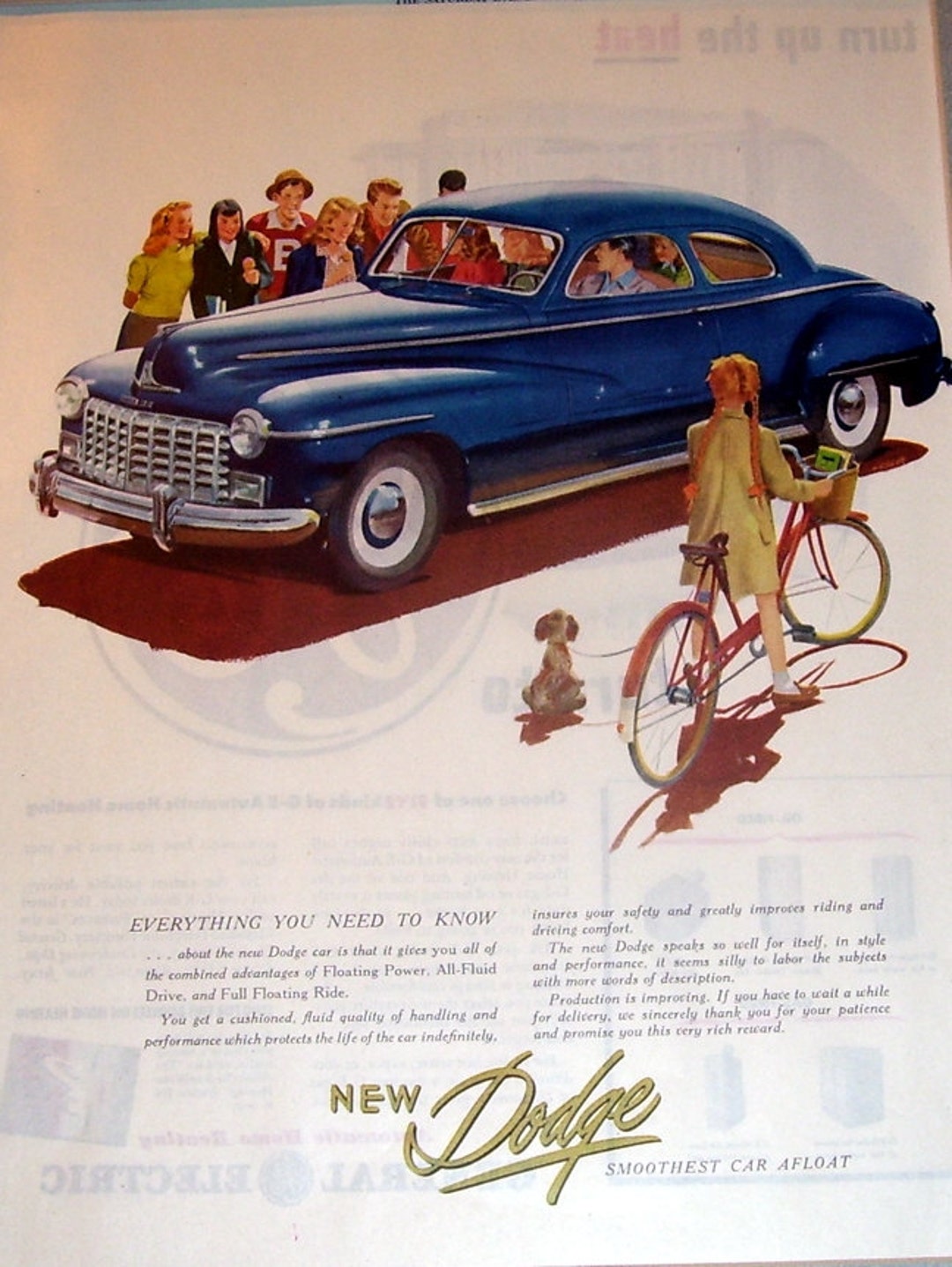 Vintage Magazine Page Advintage Dodge Car 1946 Ad, Automobile Ad, New ...