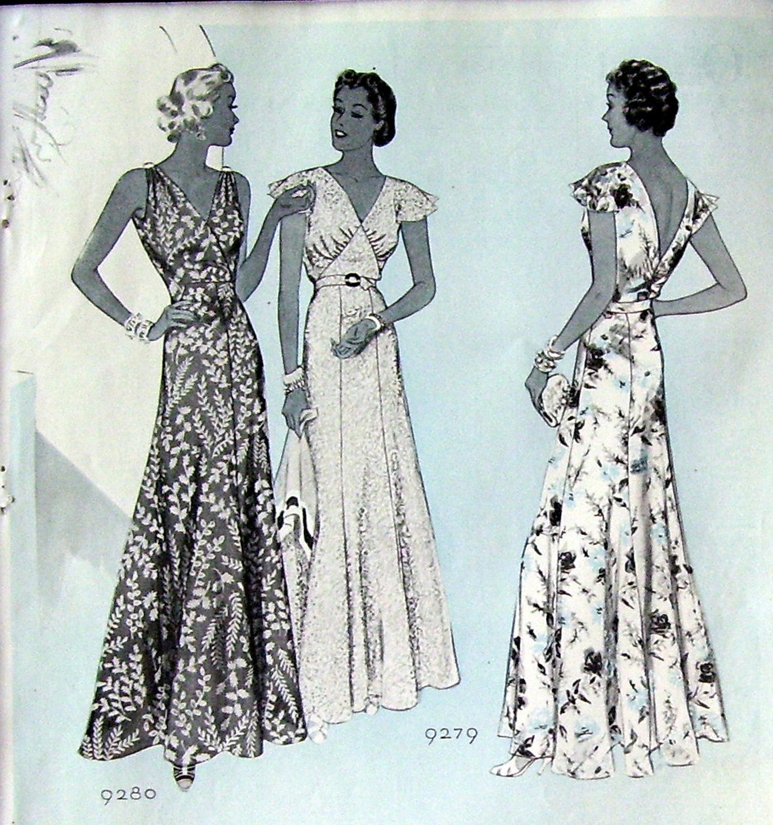 1937 Ladies Fashions Mccall's Pattern Fashion Ladies Dresses, Magazine ...
