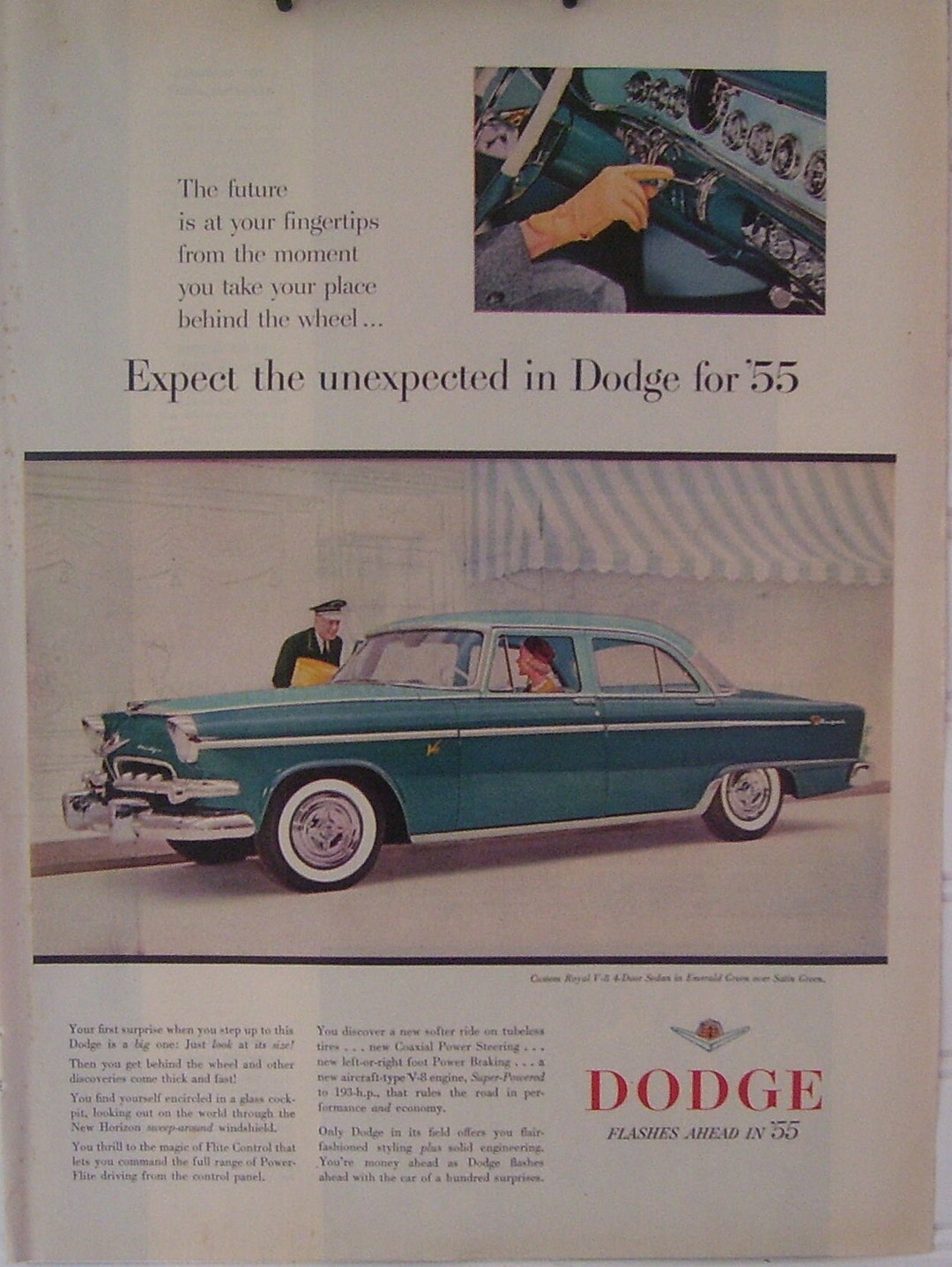 1955 Dodge 4 Door Sedan Magazine Page - Custom Royal - Etsy