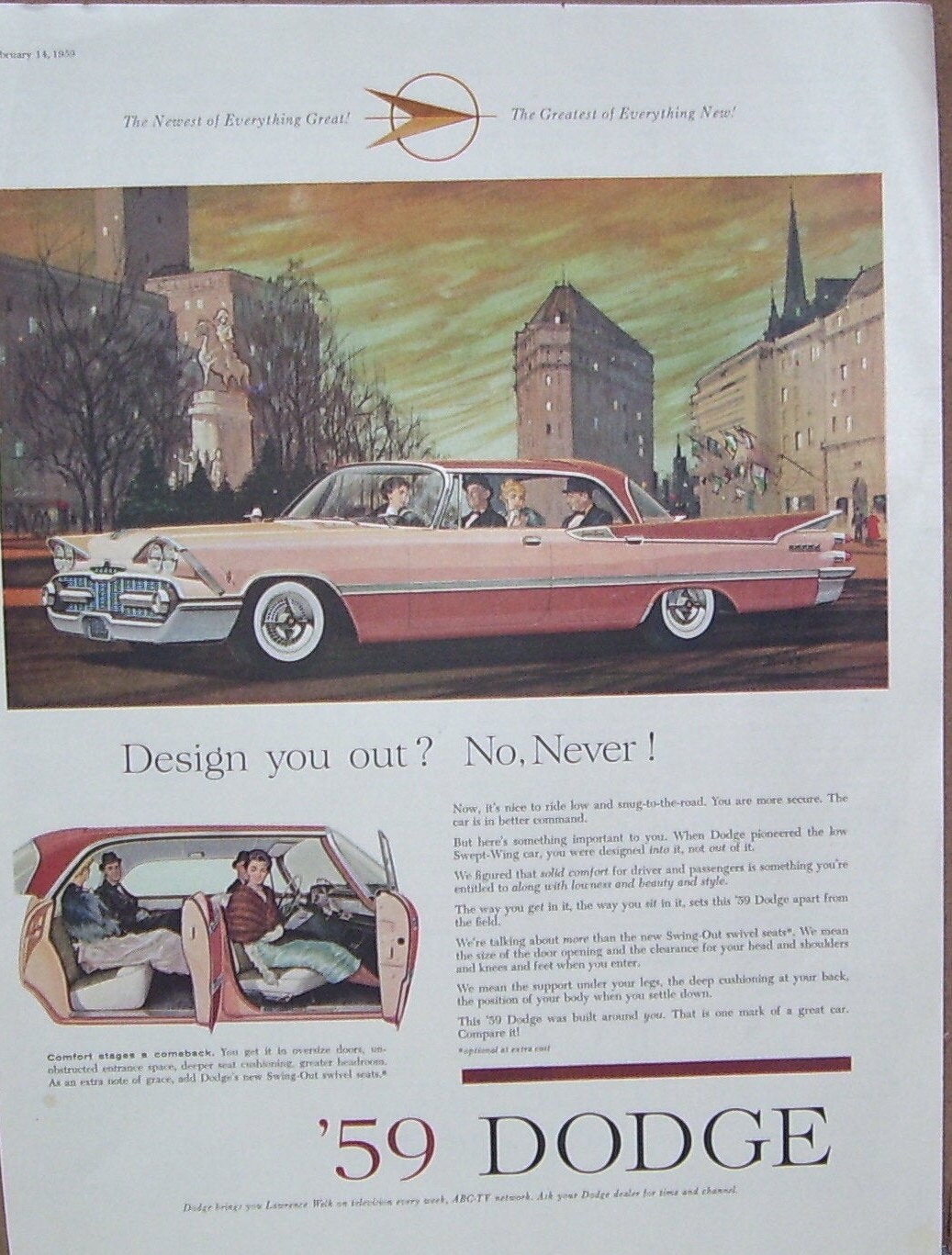 1959 Dodge Magazine print Page advertising Classy Automobile - Etsy.de