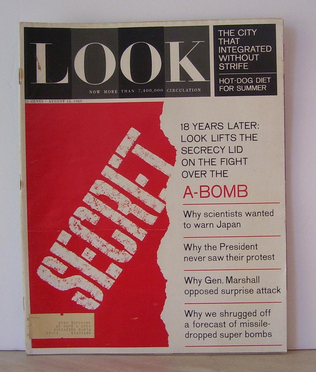 Vintage Look Magazine August 13th, 1963, Complete Magazine, History - Etsy