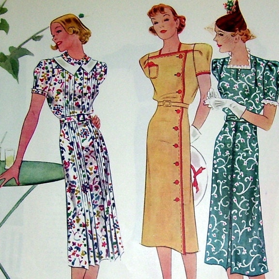 Ladies Fashion Dress Ad, 1937 Magazine Page Print, Advertisement, A ...