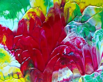 Fine Art Dahlia Delight Original Acrylic Original Painting | Etsy