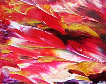 Fine Art Dahlia Delight Original Acrylic Original Painting | Etsy